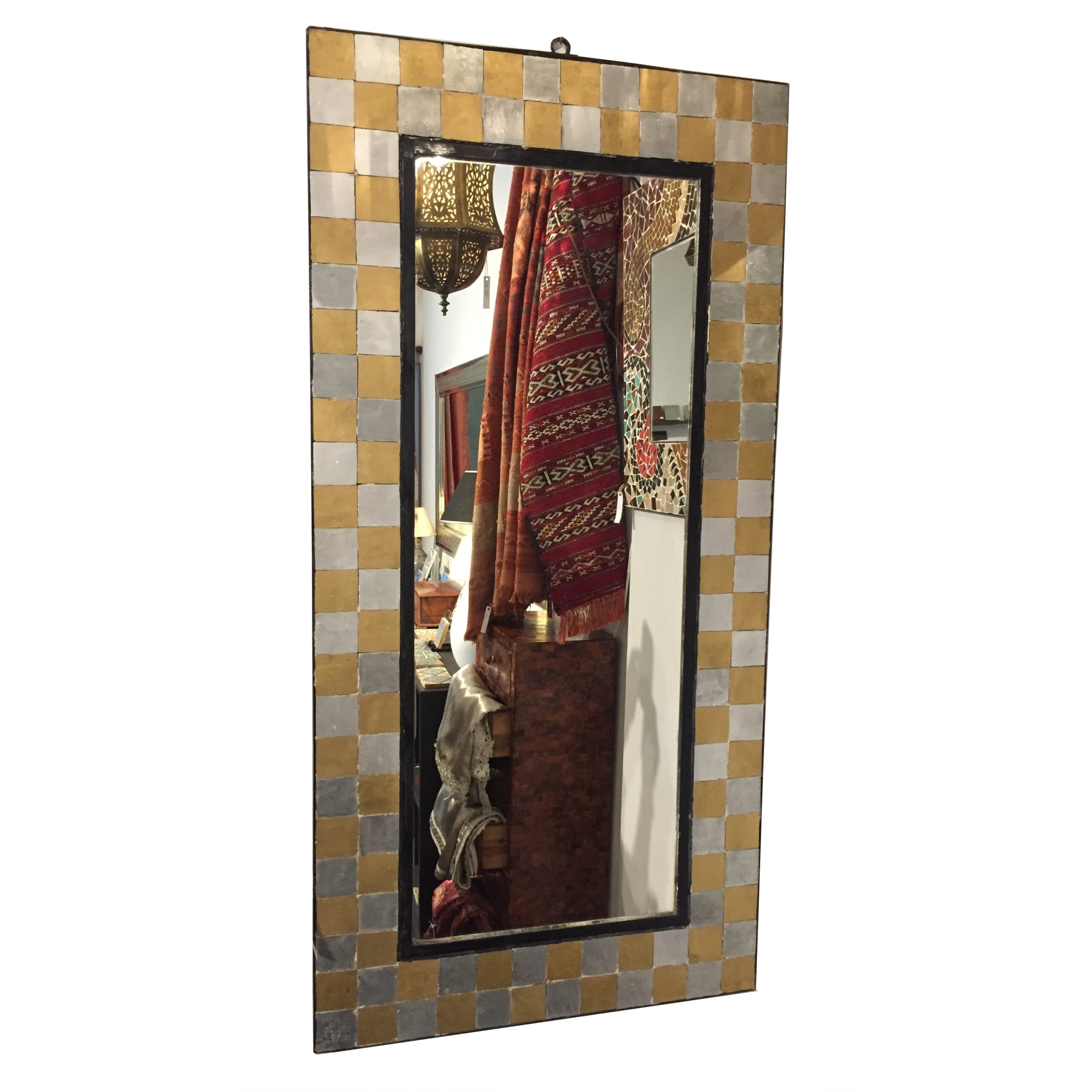 Mirrors frames brass copper silver metal painted tiles