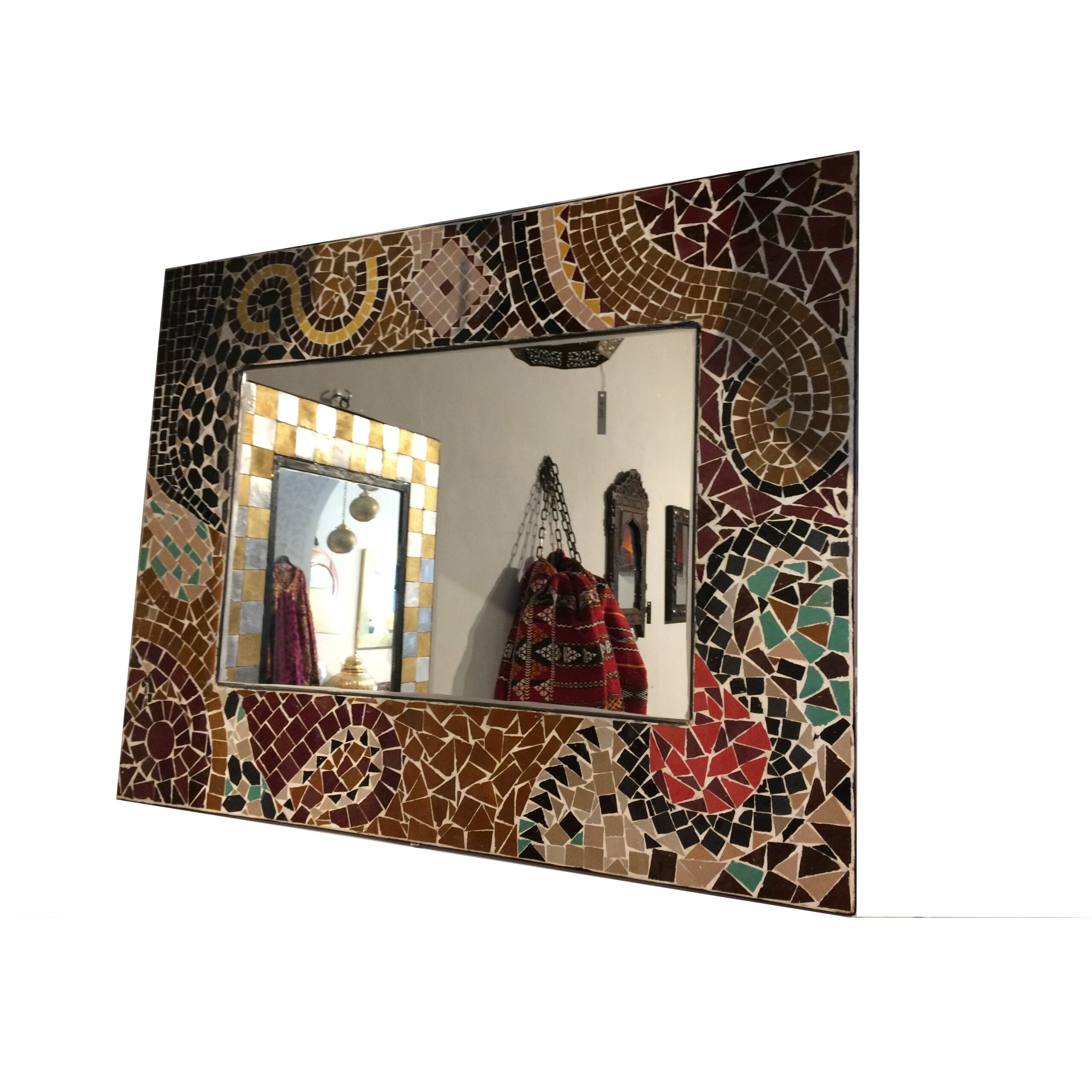 Mirrors frames brass copper silver metal painted tiles