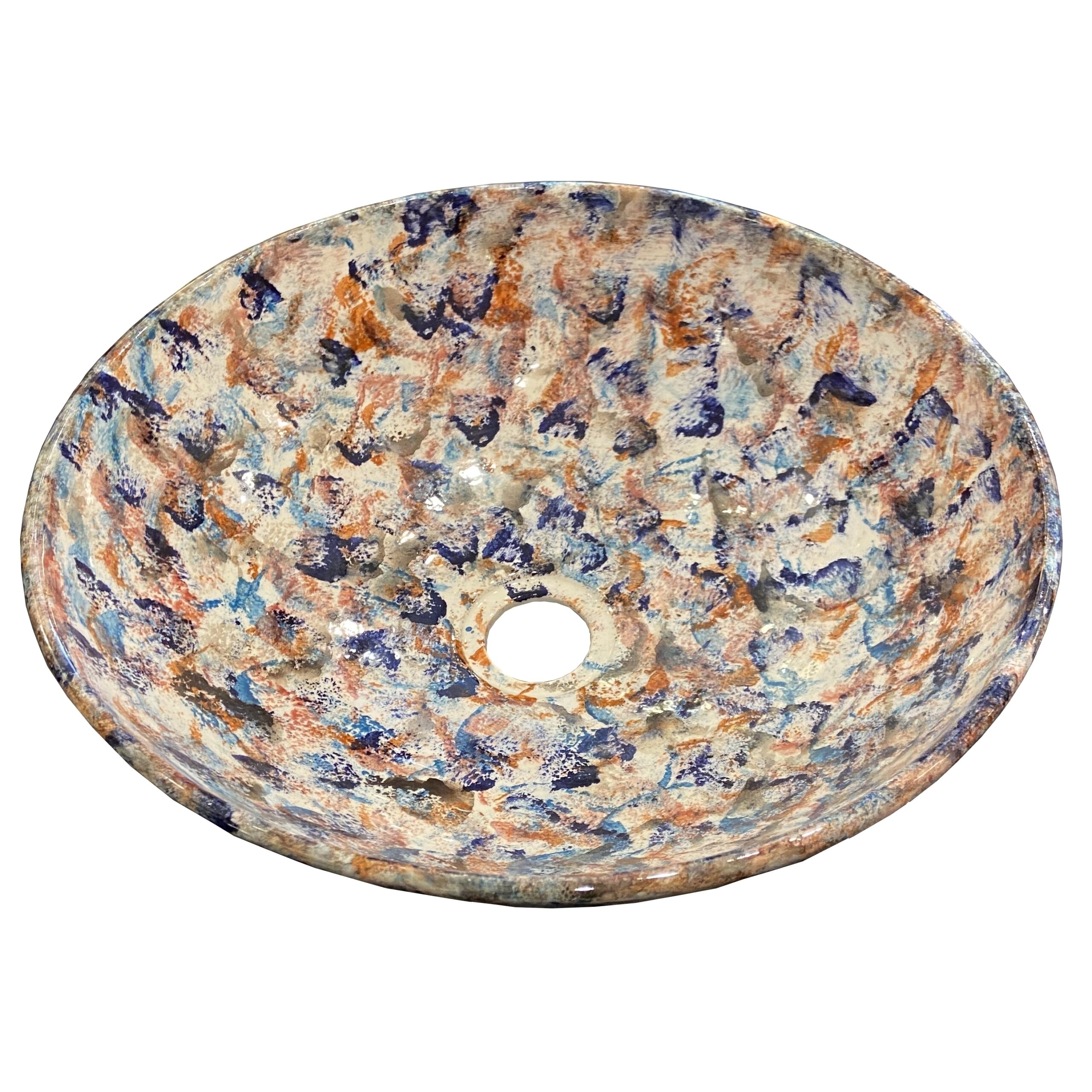 Custom sinks in hand-painted ceramic or in tadelakt Milan